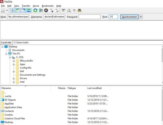 bluehost-screenshot-ftp-account-filezilla-login-tutorial - Website Tips and Tutorials